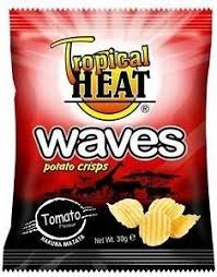 Tropical Heat Waves Potato Crisps Tomato Flavour 30g
