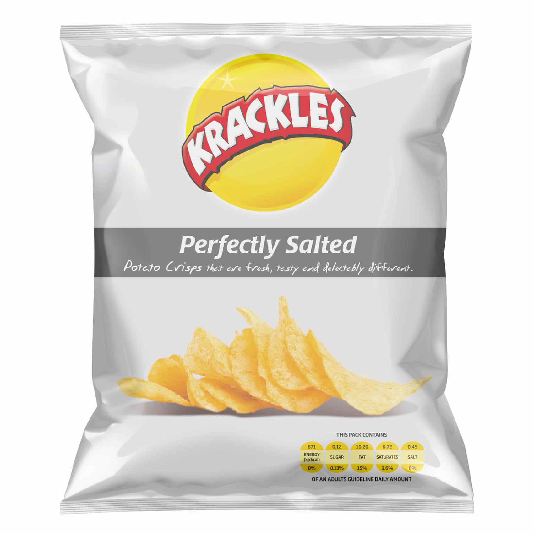 Krackles Potato Crisps Perfectly Salted 125g