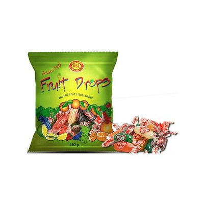 Ksl Assorted Fruit Drops 150g