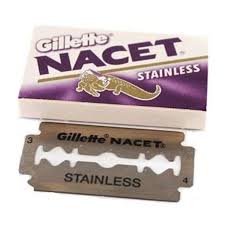 Gillette Nacet Razor Blade Stainless 5 Pieces