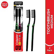 Colgate Double Action Charcoal Twin Toothbrush