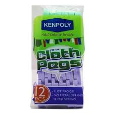 Kenpoly Cloth Pegs 12 Pieces