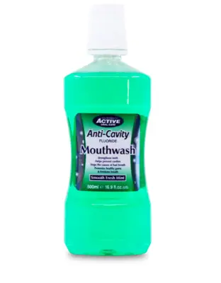 Active Anti-Cavity Fresh Mint Mouth Wash 500Ml