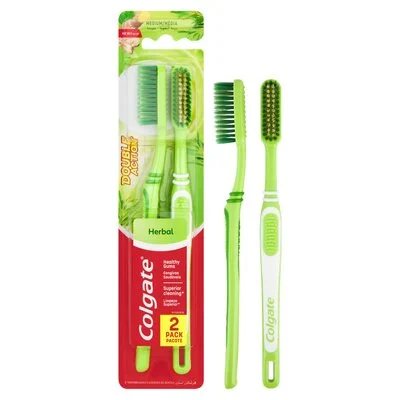 Colgate Double Action Herbal Toothbrush Twin Pack