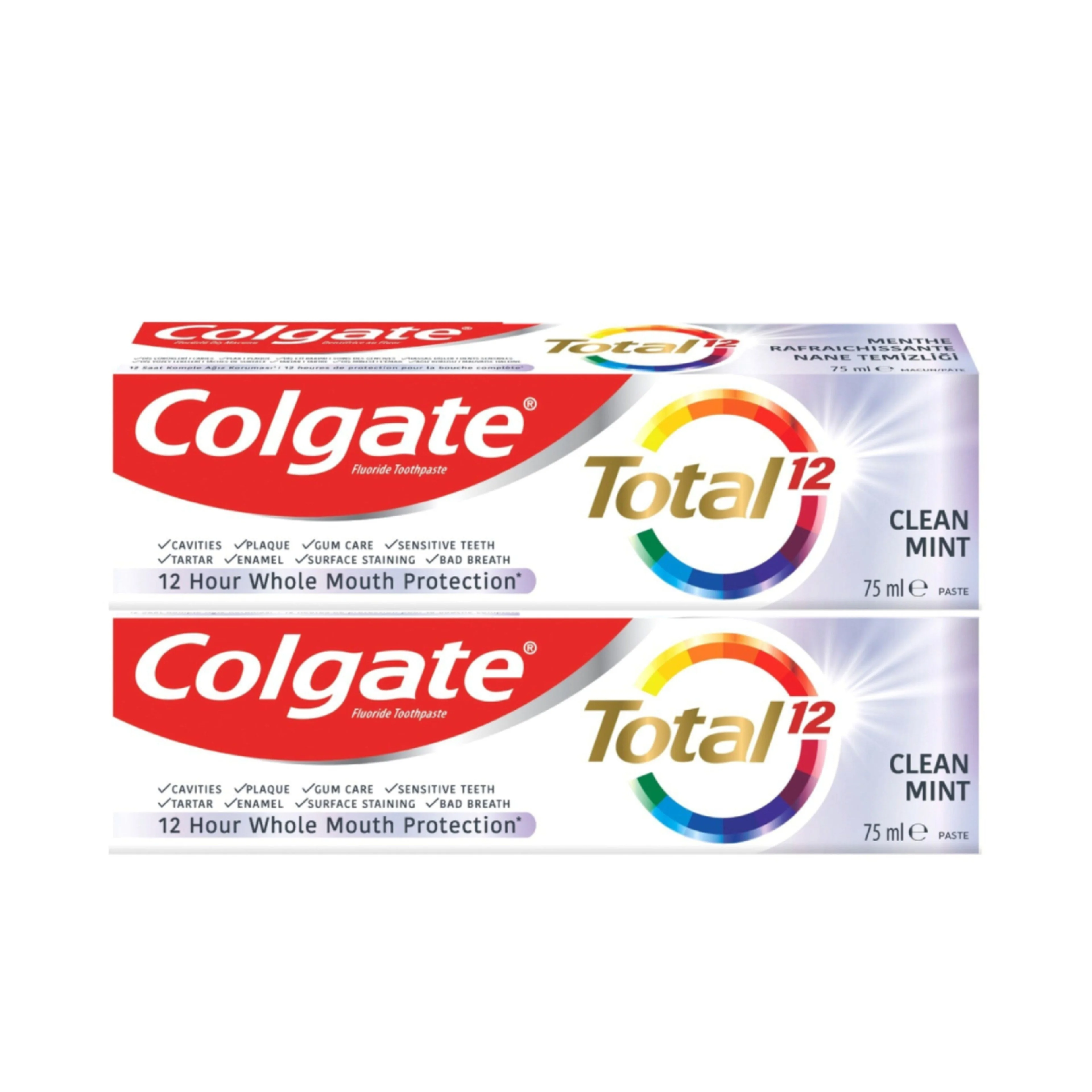 Colgate Total 12 Clean Mint Toothpaste 2X75Ml Value Pack