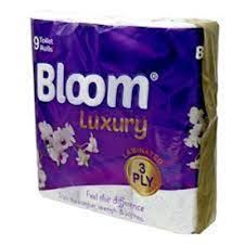 Bloom Luxury 3 Ply Tissue Paper 9 Pack