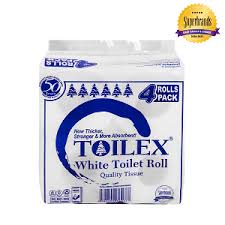 Toilex Printed Tissue 4-Pack Unwrapped